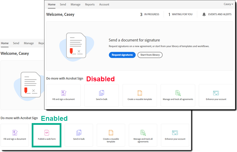 Adobe Acrobat Sign Web Forms
